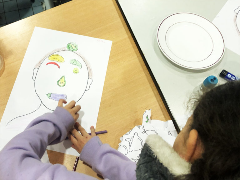 Arcimboldo-like self-portrait workshop by the children of CLAJE and ...